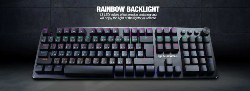 คีย์บอร์ดเกมมิ่ง Nubwo Gaming Keyboard Flicker NK-34 Rosegold