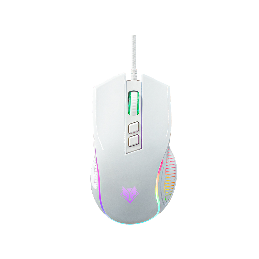 เกมมิ่งเม้าส์ Nubwo Gaming Mouse Cerberus NM-92M White