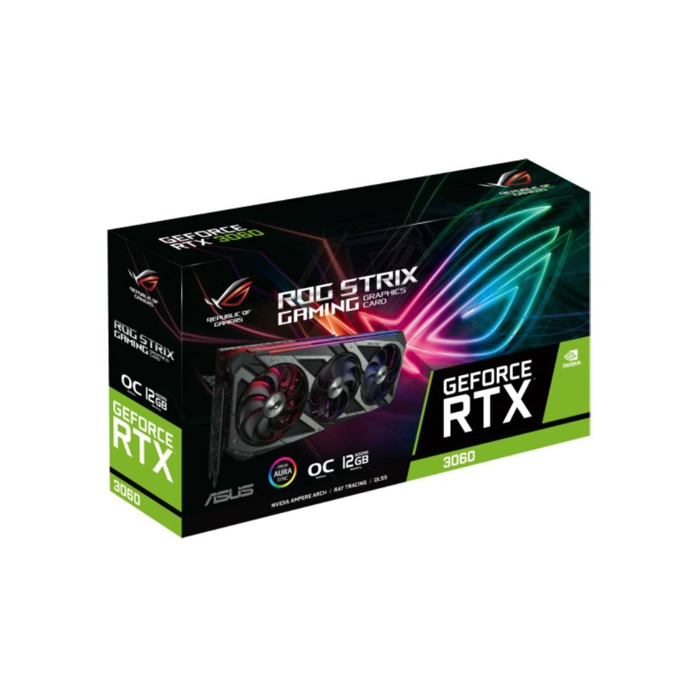 การ์ดจอ ASUS VGA ROG-STRIX-RTX3060-O12G-V2-GAMING LHR 12GB GDDR6 192-bit