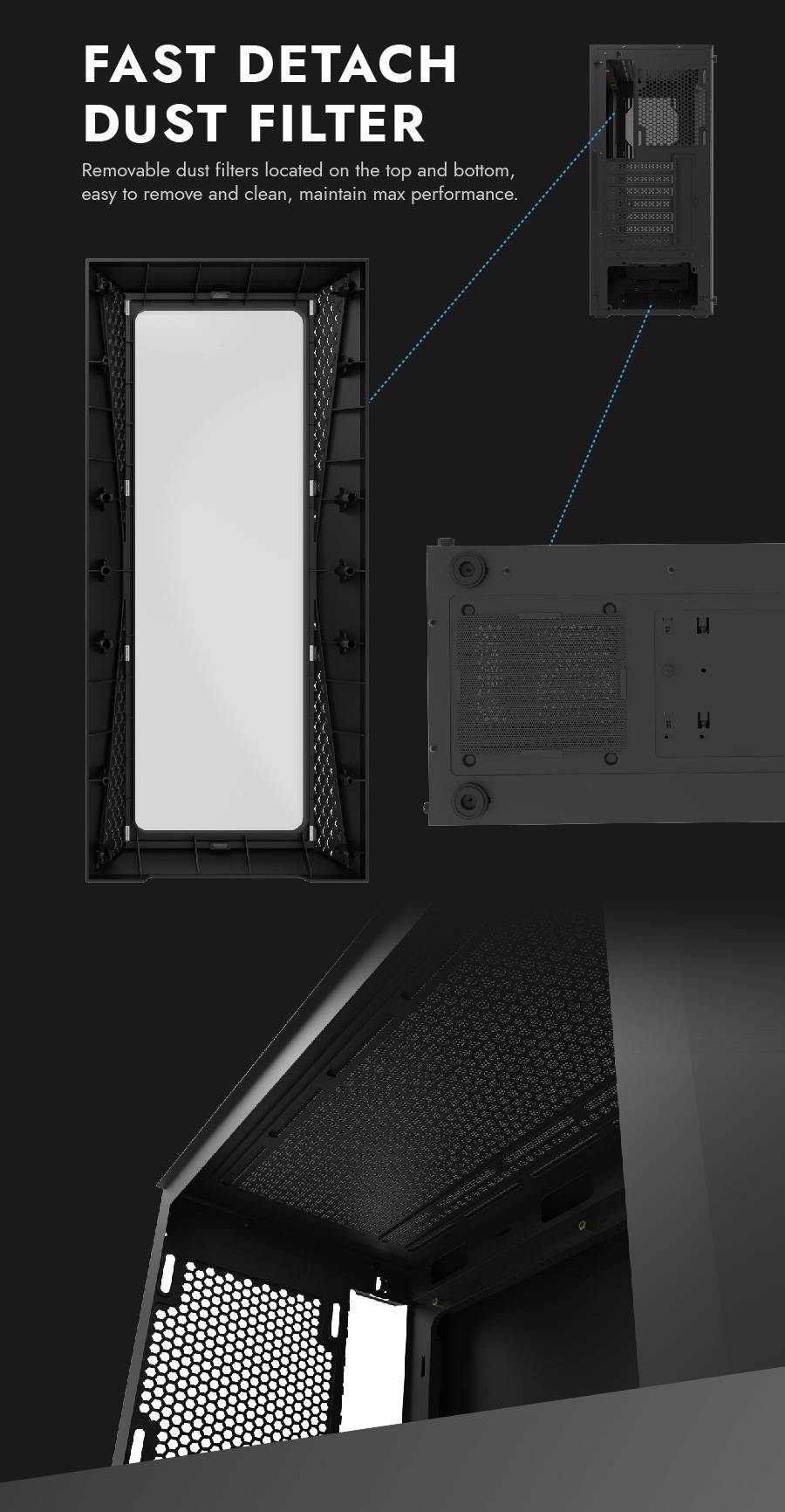 เคสคอมพิวเตอร์ DK352 Plus Black ATX PC Case