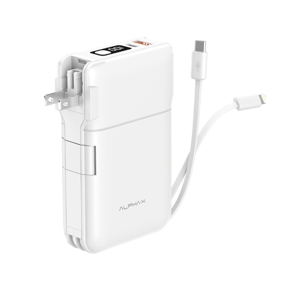 แบตสำรอง ALPHA Power Bank 20000 mAh With Built In Cable and Adapter 22 ...