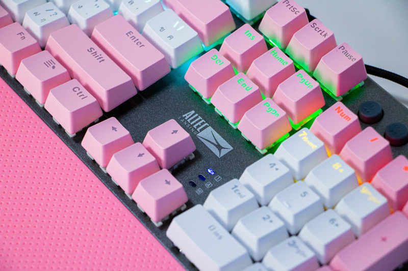 คีย์บอร์ดเกมมิ่ง Altec Lansing Gaming Keyboard ALGK8614 White/Pink