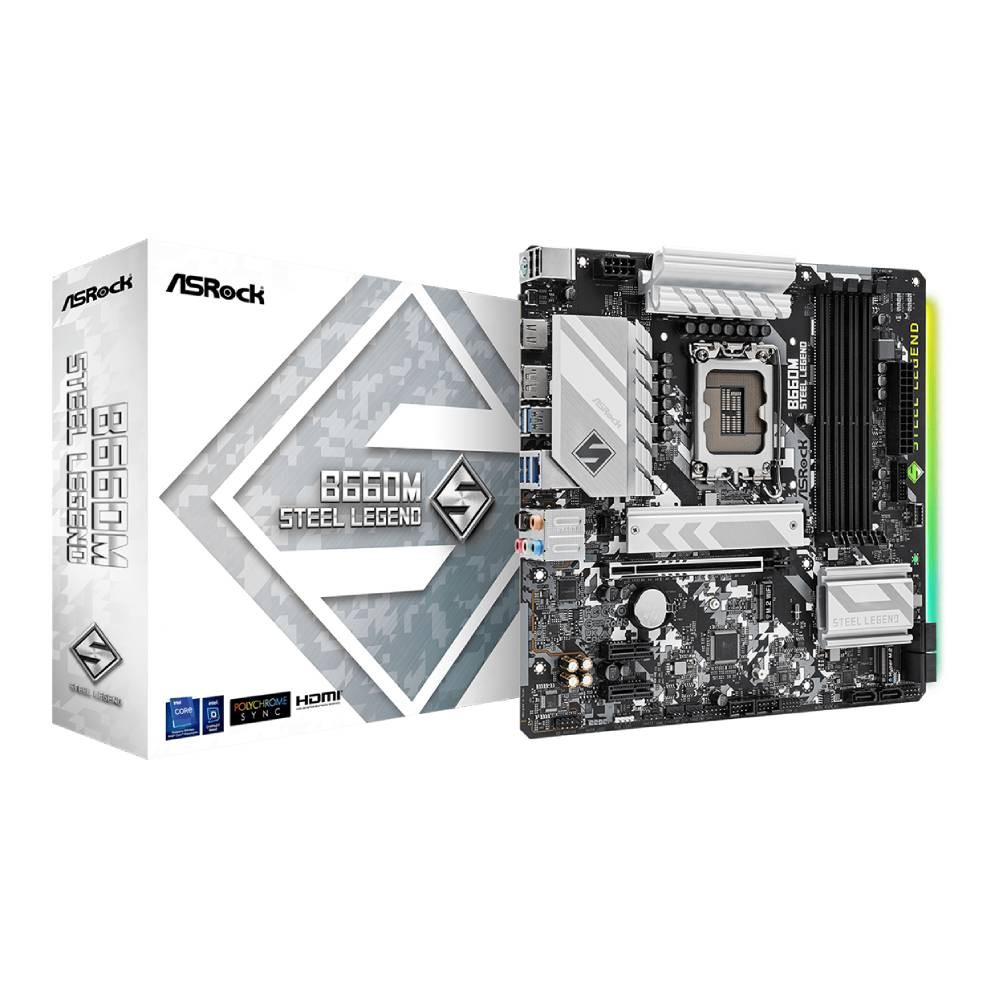 เมนบอร์ด ASRock Mainboard B660M Steel Legend DDR4 LGA-1700