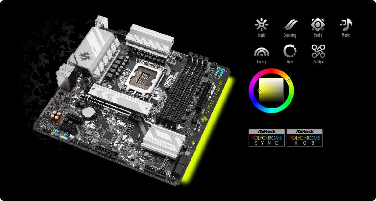 เมนบอร์ด ASRock Mainboard B660M Steel Legend DDR4 LGA-1700