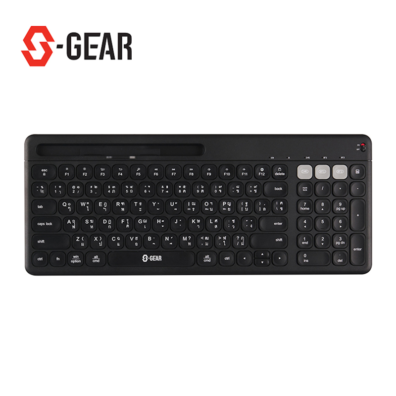 คีย์บอร์ดไร้สาย SGEAR Bluetooth Keyboard with Holder KBH801 Black (TH/EN)