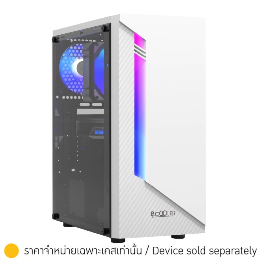 เคสคอมพิวเตอร์ PC Cooler Computer Case LA200 RGB - White