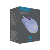 เมาส์เกมมิ่ง Logitech Gaming Mouse G203 Gen Lightsync Lilac