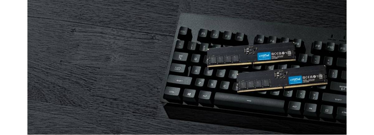 แรมพีซี Crucial Ram PC DDR5 64GB/4800MHz.CL40 (2x32GB) UDIMM Kit Green