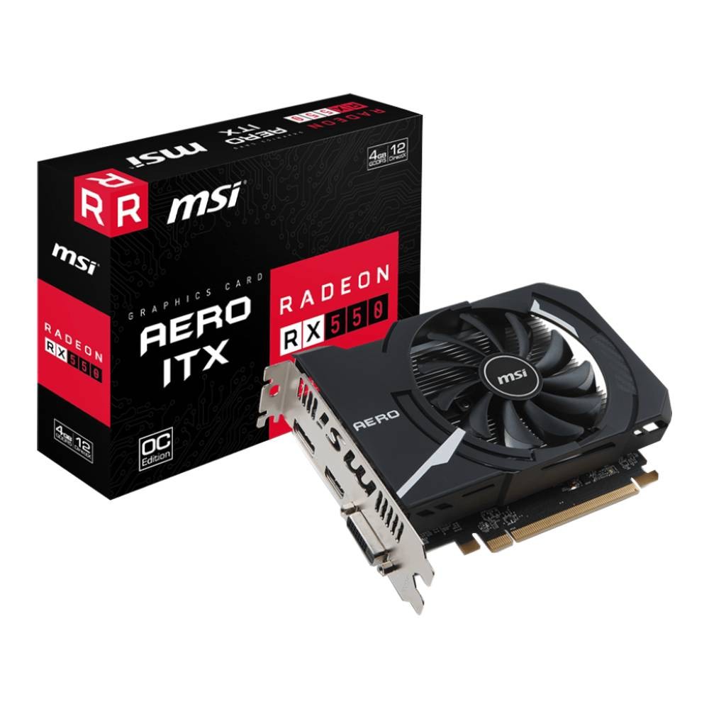 การ์ดจอ MSI VGA RX550 AERO ITX OC 4GB GDDR5 128-bit
