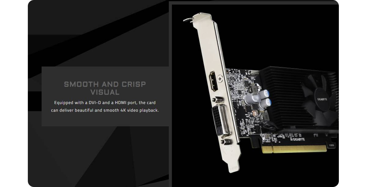 การ์ดจอ Gigabyte VGA GT 1030 Low Profile 2GB DDR4 64-bit