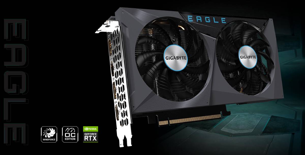 กราฟฟิคการ์ด Gigabyte VGA GeForce RTX 3050 EAGLE OC 8GB GDDR6 128-bit
