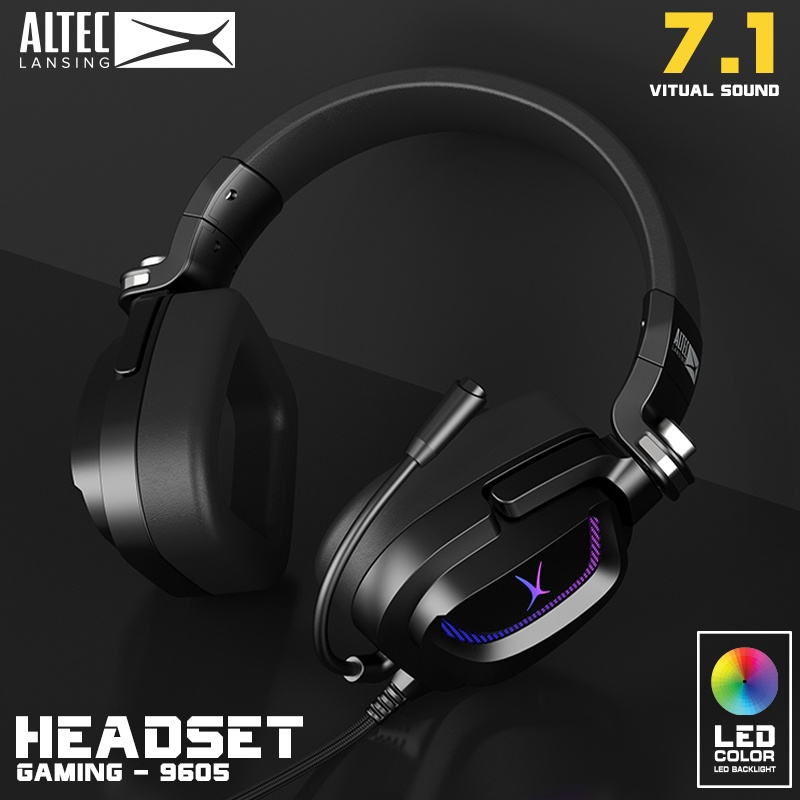 Altec Lansing Gaming Headset Premium ALGH9605 7.1 USB RGB Blacklight