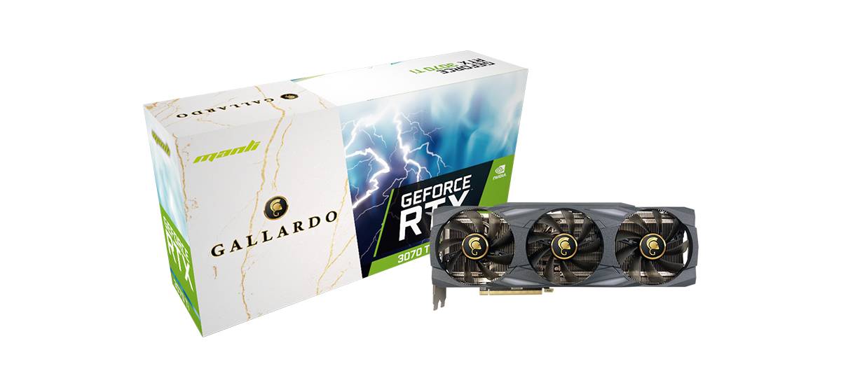กราฟฟิคการ์ด Manli VGA GeForce RTX 3070 Ti Gallardo 8GB GDDR6X 256-bit