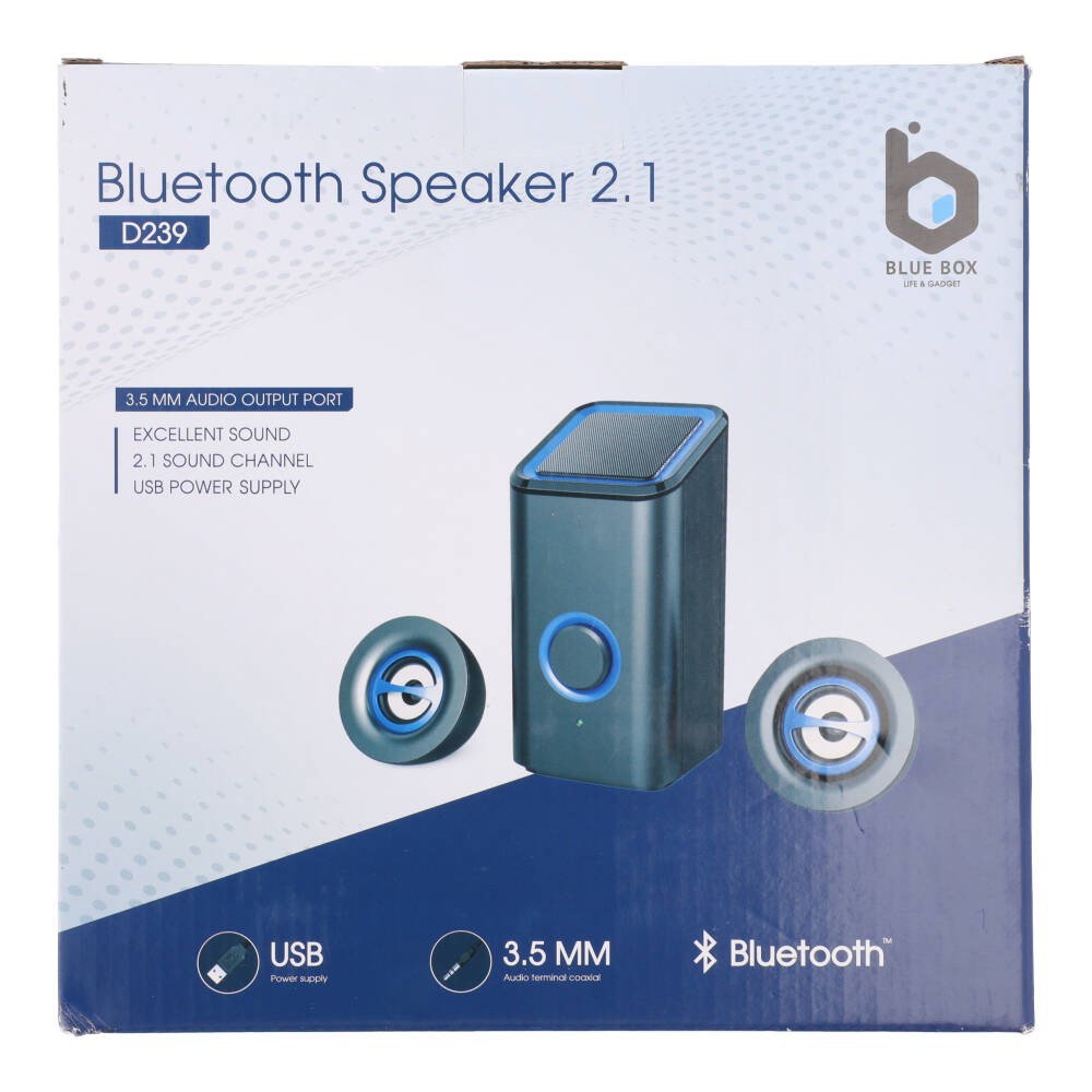 ลำโพงคอมพิวเตอร์ Blue Box Speaker 2.1 D239 Black