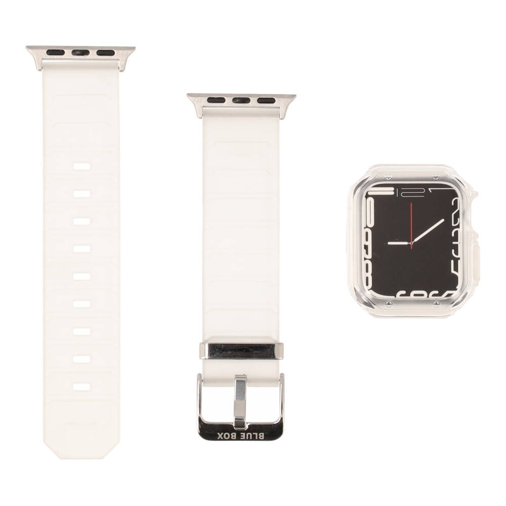 สายและเคสแอปเปิ้ลวอช Blue Box Ice Watch Strap with Bumper Matted สำหรับ ...