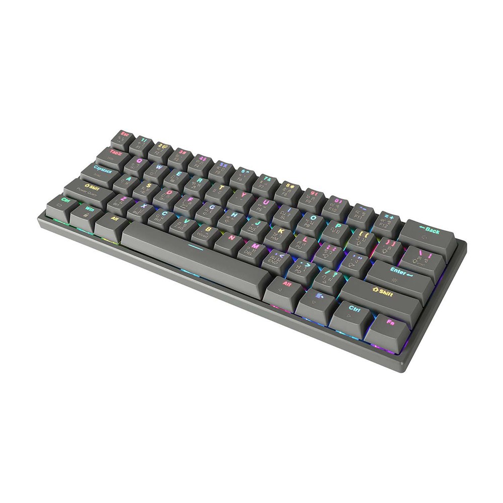Tsunami Gaming Keyboard MK-61 Max Cement Gray Blue Switch