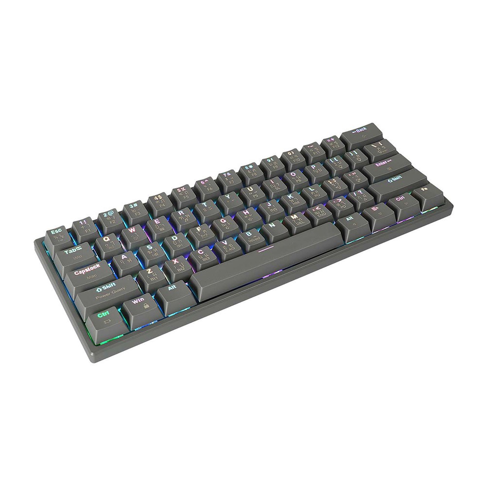 Tsunami Gaming Keyboard MK-61 Max Cement Gray Blue Switch
