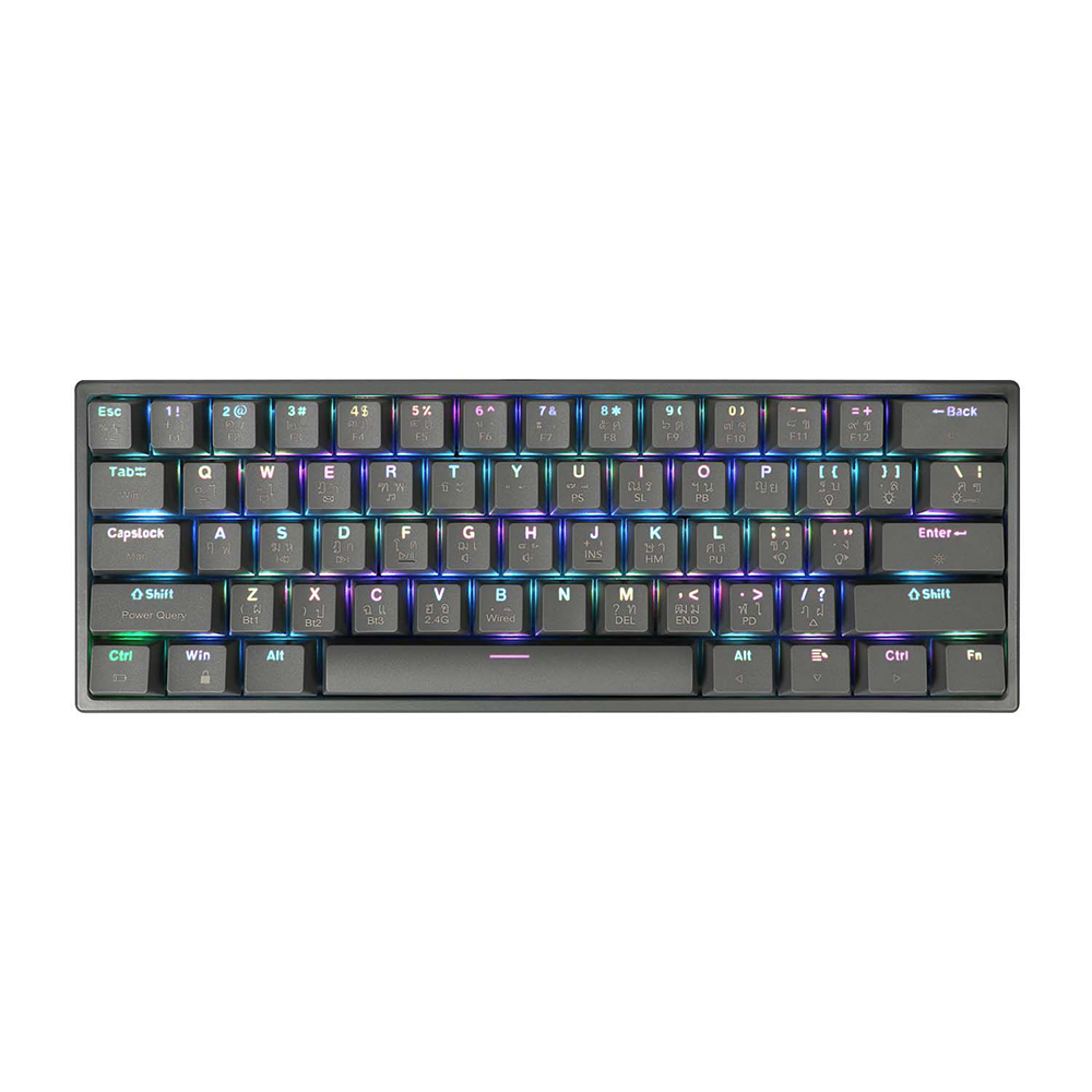 Tsunami Gaming Keyboard MK-61 Max Cement Gray Blue Switch