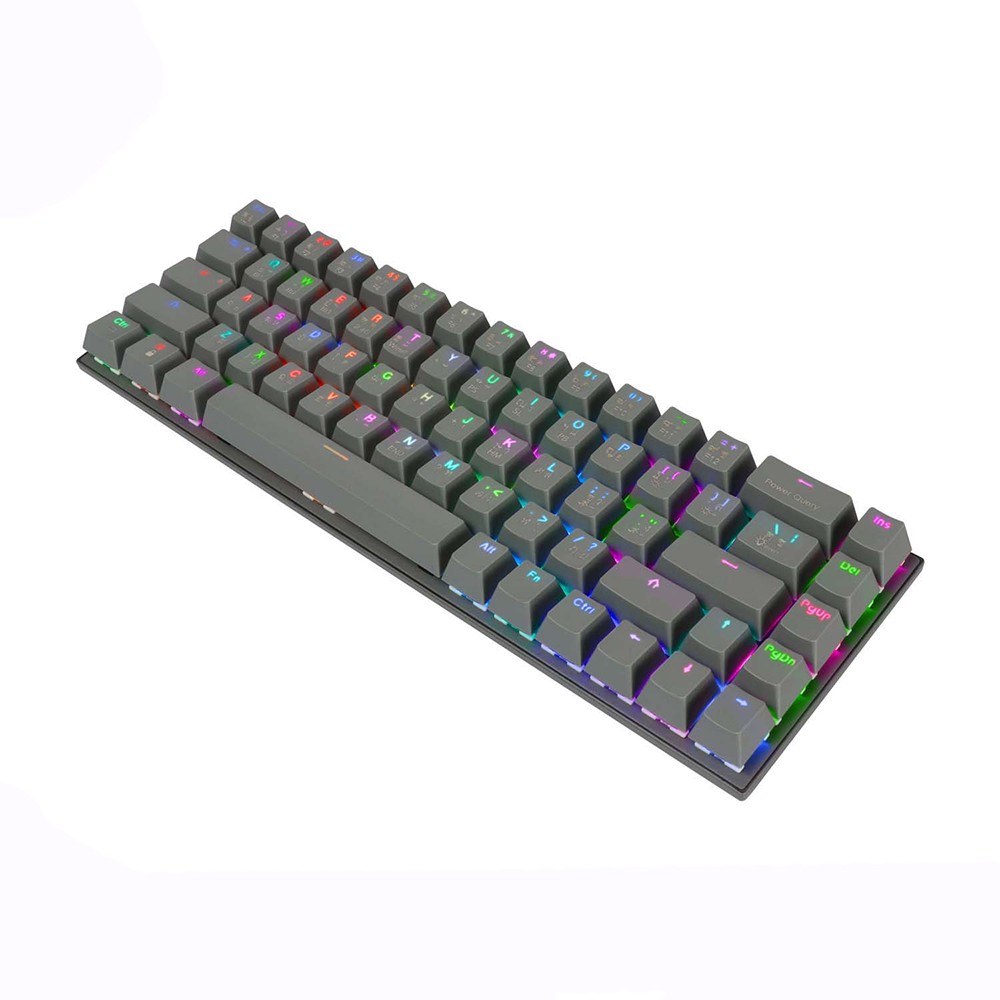 Tsunami Gaming Keyboard MK-68 Max Cement Gray Blue Switch