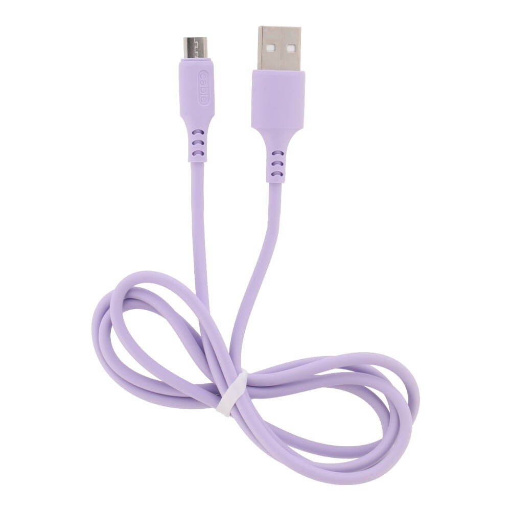 QPLUS Micro USB Cable 2.4A Candy 1M. Purple