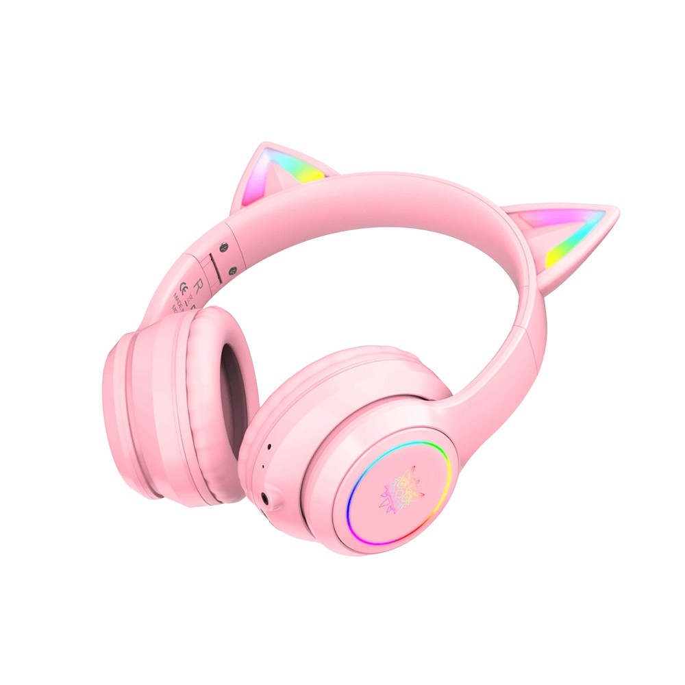 Onikuma Gaming Headset B90 RGB Cat Ear Bluetooth 5.0 Pink