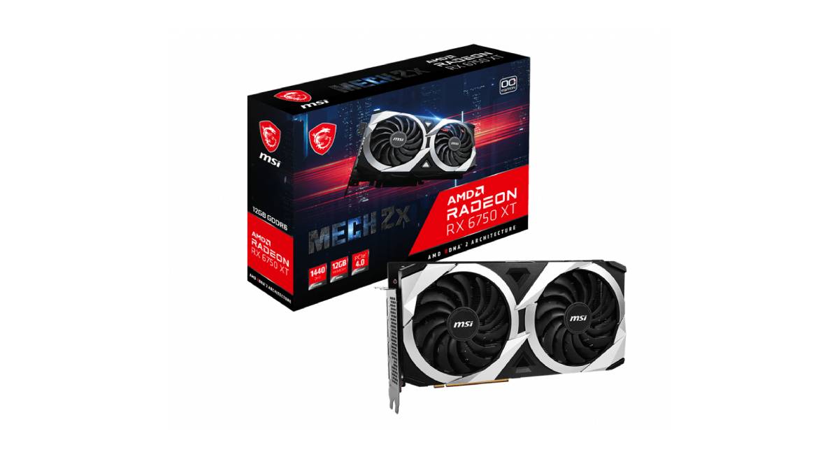 กราฟฟิคการ์ด MSI VGA RX 6750 XT MECH 2X OC 12GB GDDR6 192-bit