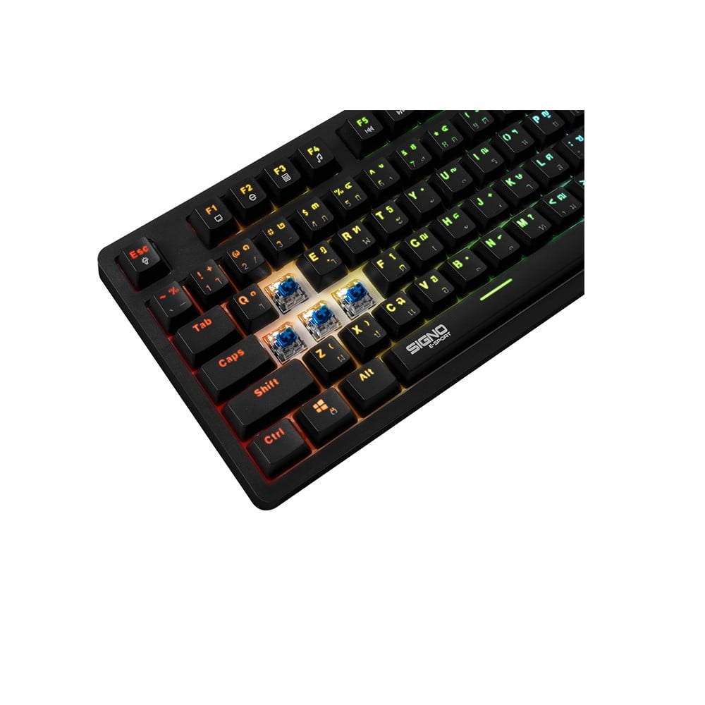คีย์บอร์ดเกมมิ่ง Signo Gaming Keyboard RGB Mechanical Marraze KB-791 B