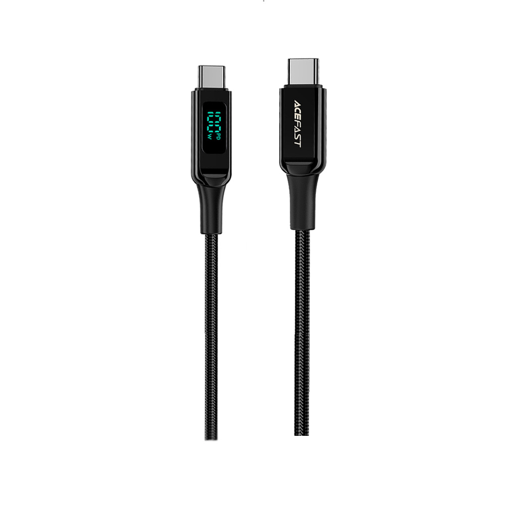 ACEFAST USB-C to USB-C Cable Digital Display Bradied Charging Data 100W ...