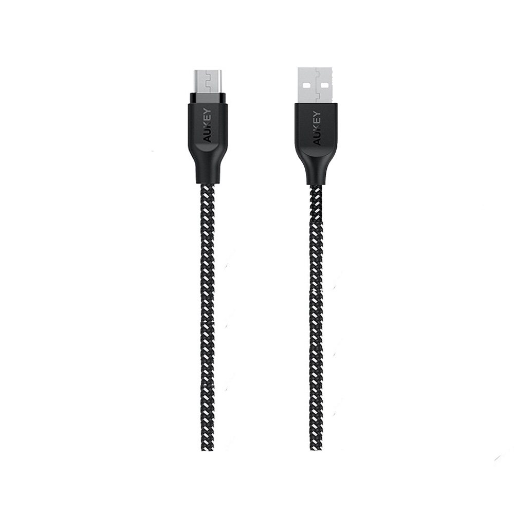 สายชาร์จ AUKEY Micro USB Cable Nylon 1.2M. Black (CB-AM1 BK)