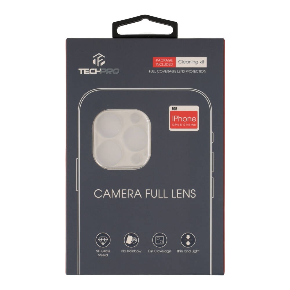 ฟิล์มกันเลนส์ TECHPRO Camera Full Lens iPhone 13 Pro/13 Pro Max Plain