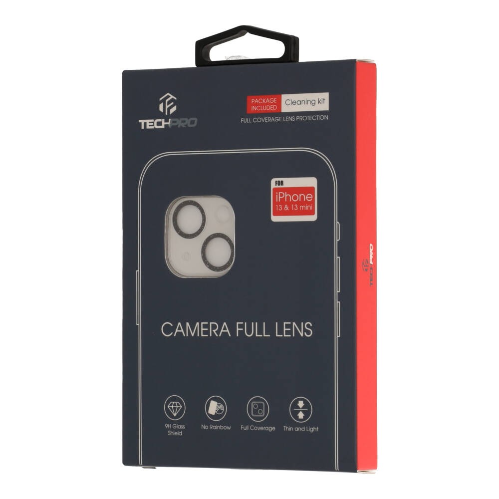 ฟิล์มกันเลนส์ TECHPRO Camera Full Lens iPhone 13/13 Mini Black