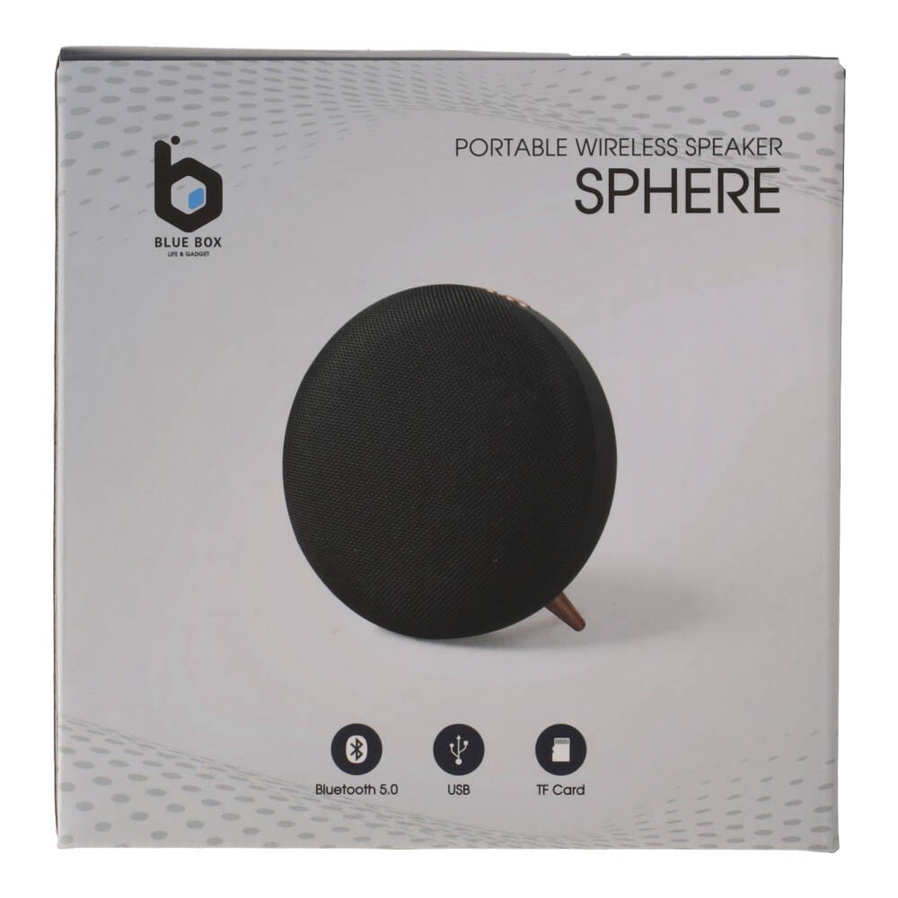 ลำโพงบลูทูธ Blue Box Sphere Black