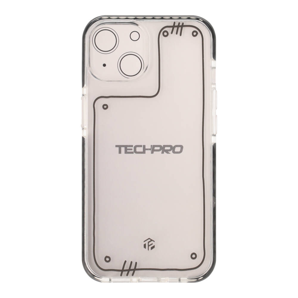 เคสใสสีขุ่น TECHPRO Transparent with Painting Line for iPhone 13