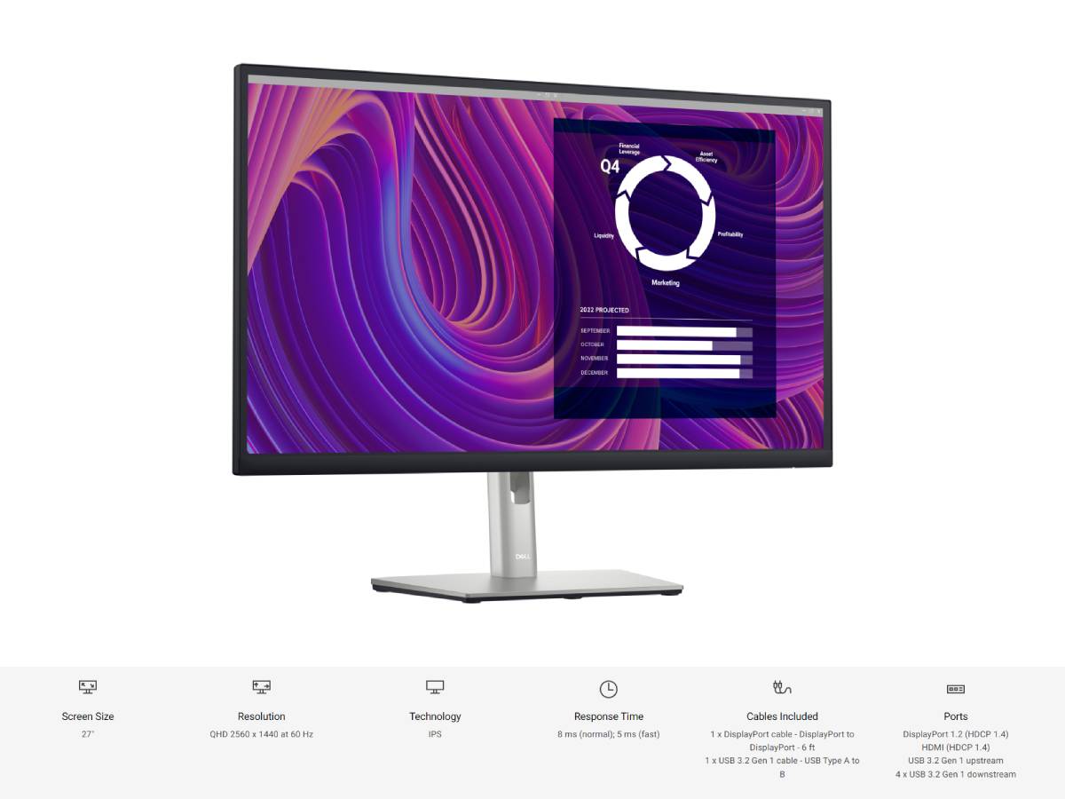 จอมอนิเตอร์ DELL MONITOR P2723D (IPS 2K 60Hz)