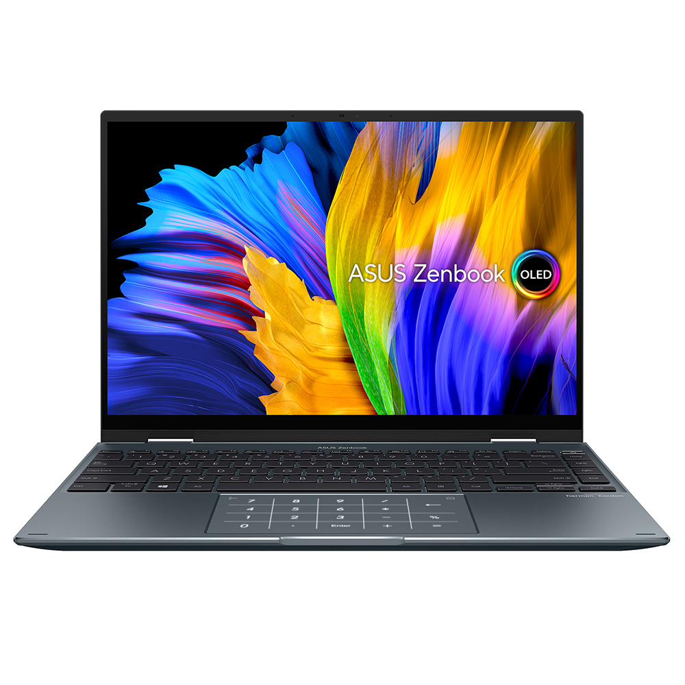 โน๊ตบุ๊ค Asus Notebook Zenbook 14 Flip OLED UP5401ZA-KN501WS Pine Grey