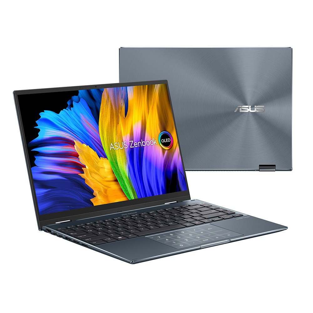โน๊ตบุ๊ค Asus Notebook Zenbook 14 Flip OLED UP5401ZA-KN501WS Pine Grey