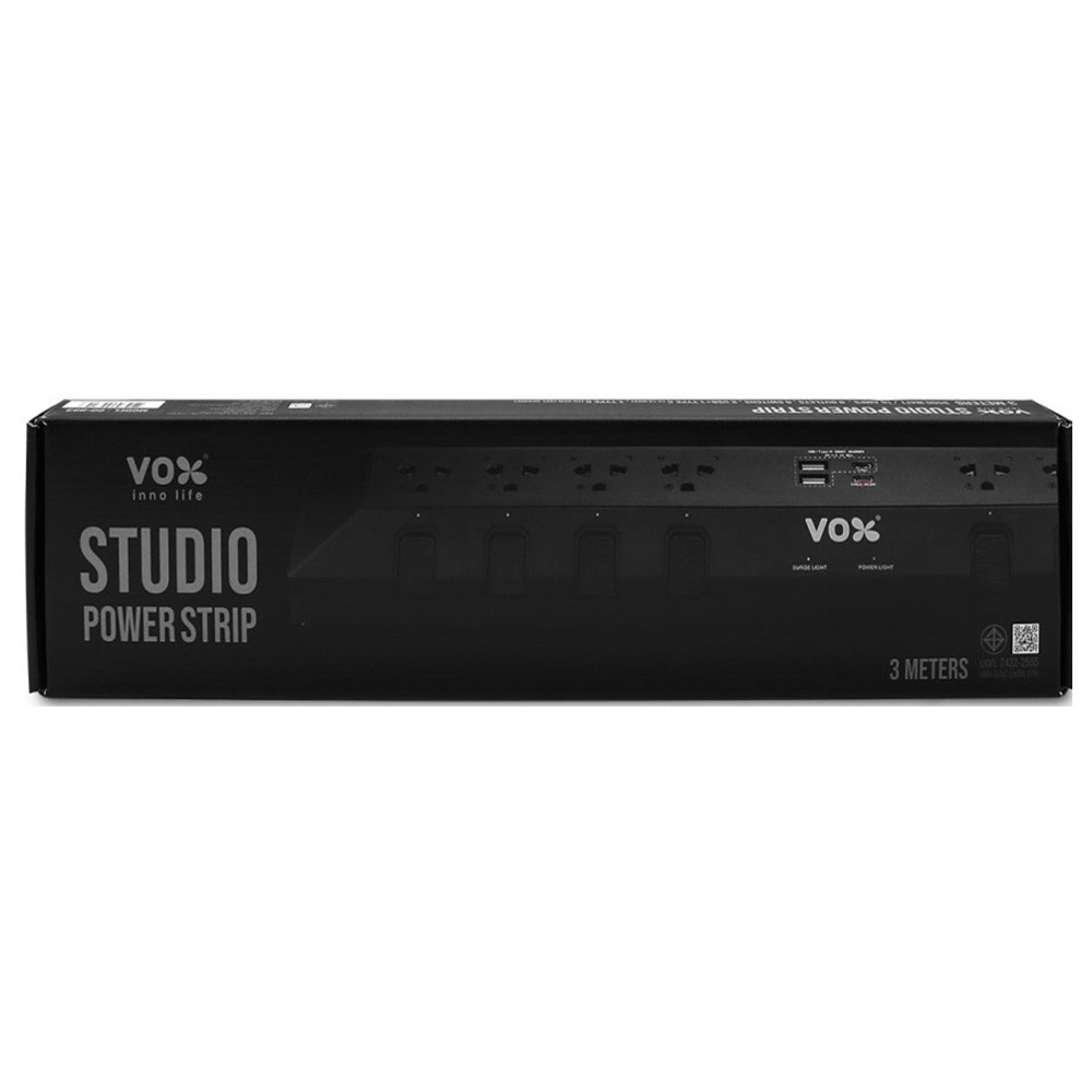 รางปลั๊กไฟ Vox Plug Studio 8Outlet 8Switch 2USB + 1Type-C PD20W Black