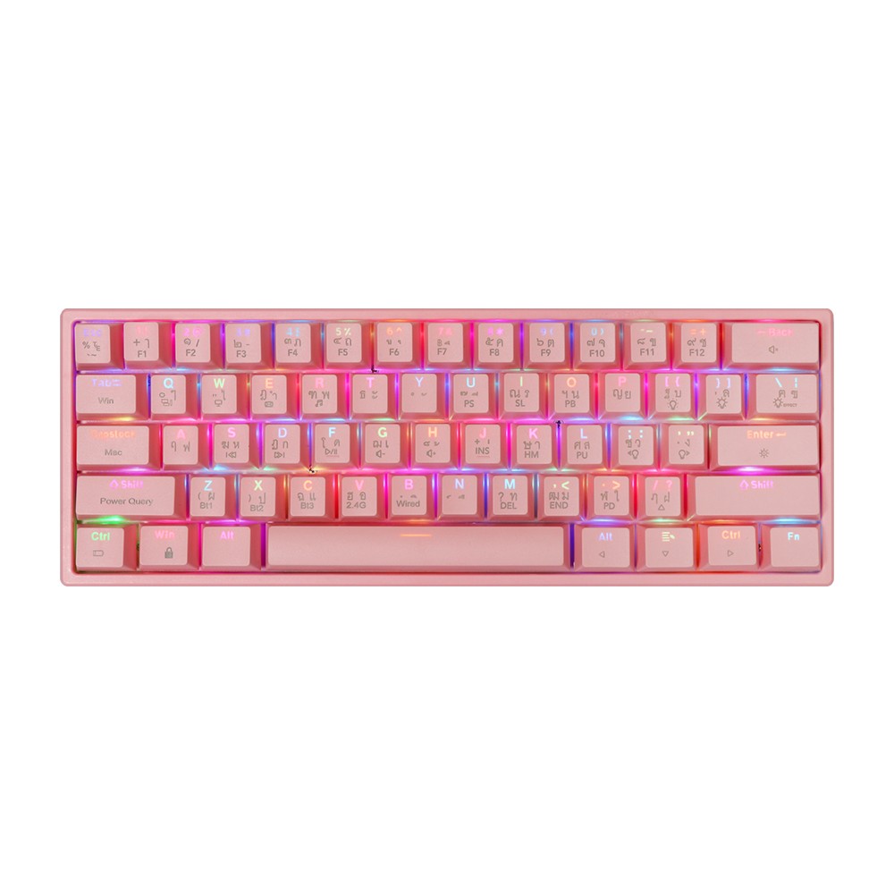 Tsunami Gaming Keyboard MK-61 Max Sakura Pink Red Switch