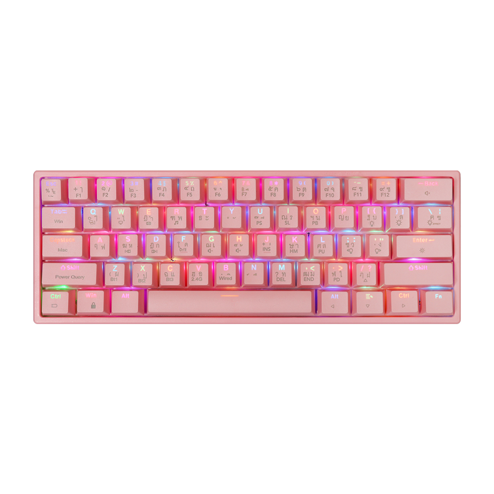 Tsunami Gaming Keyboard MK-61 Max Sakura Pink Red Switch