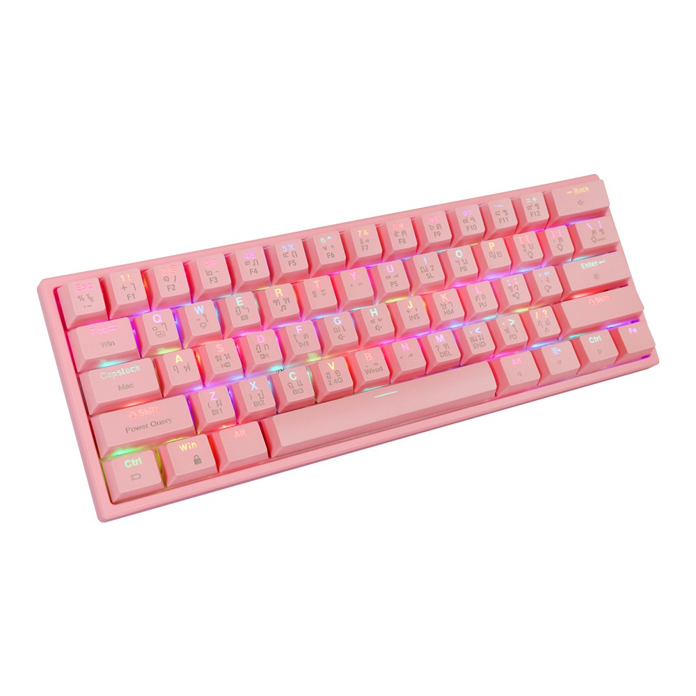 Tsunami Gaming Keyboard MK-61 Max Sakura Pink Red Switch