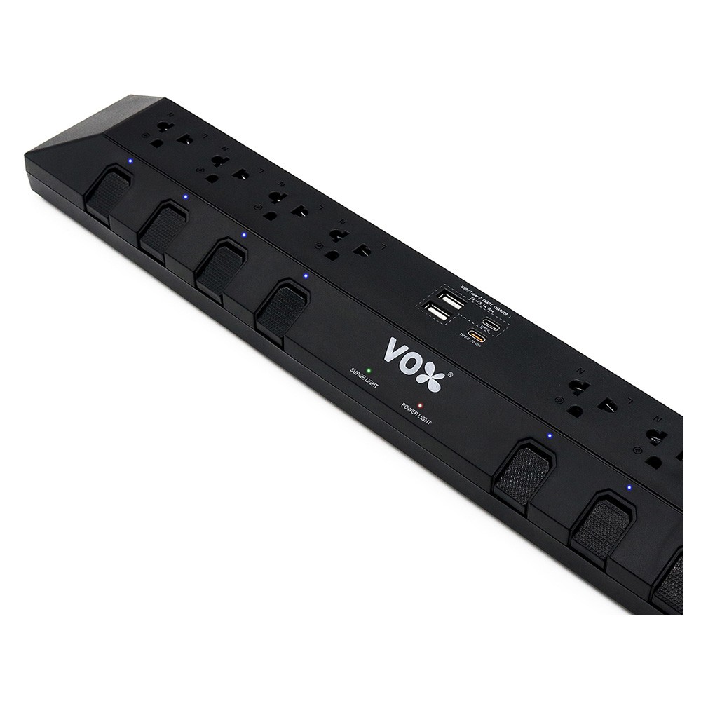 รางปลั๊กไฟ Vox Plug Studio 8Outlet 8Switch 2USB + 1Type-C PD20W Black