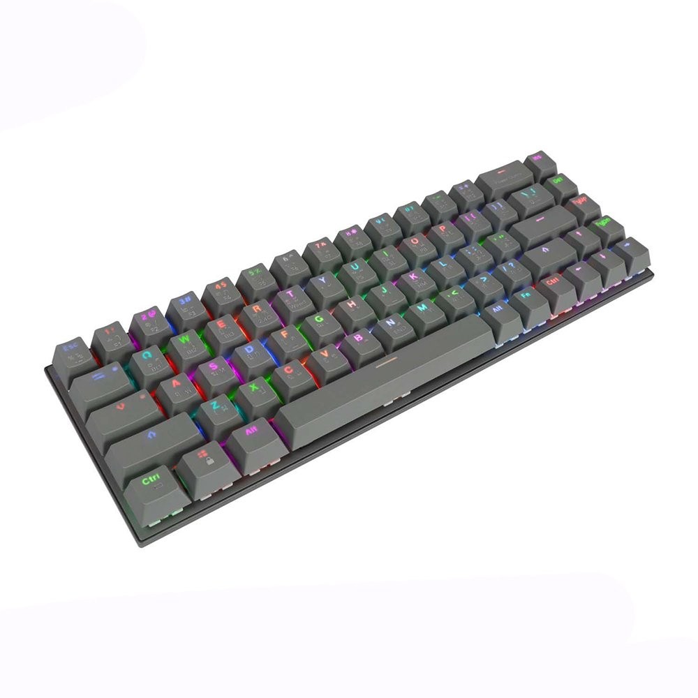 Tsunami Gaming Keyboard MK-68 Pro Cement Gray Blue Switch
