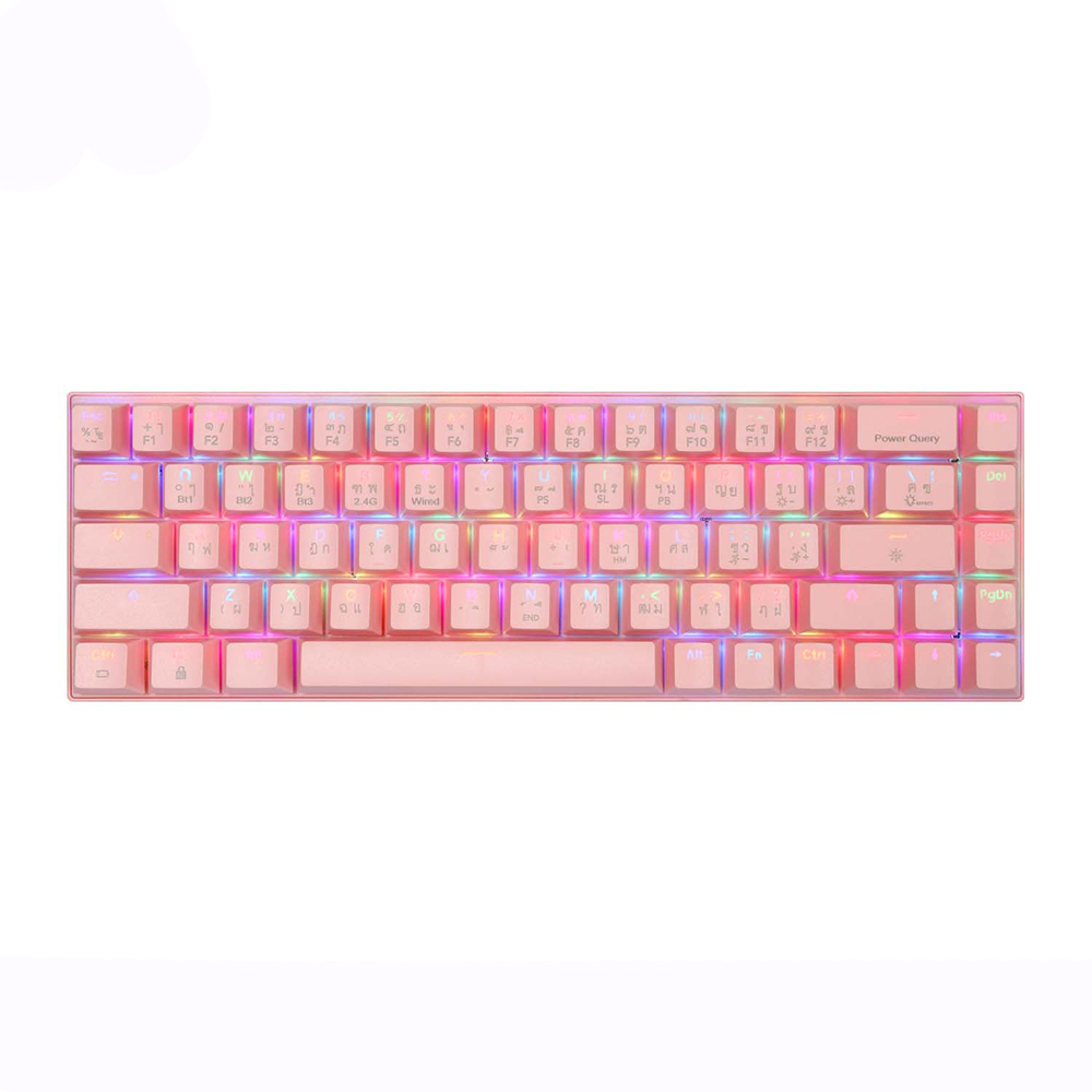 Tsunami Gaming Keyboard MK-68 Pro Sakura Pink Blue Switch