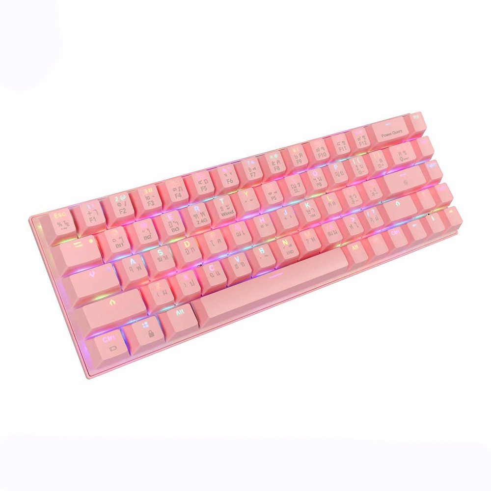 Tsunami Gaming Keyboard MK-68 Pro Sakura Pink Blue Switch