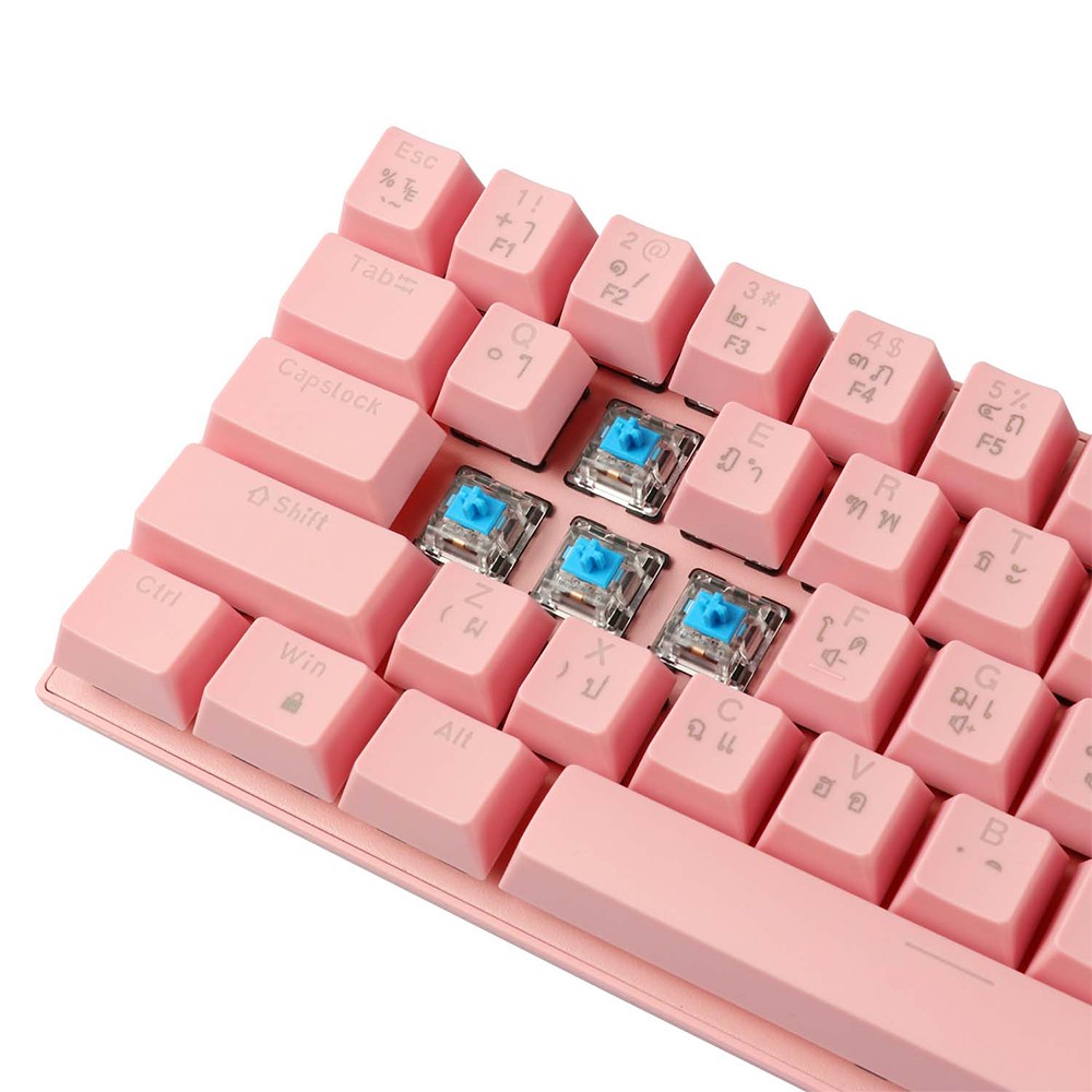 Tsunami Gaming Keyboard MK-68 Pro Sakura Pink Blue Switch