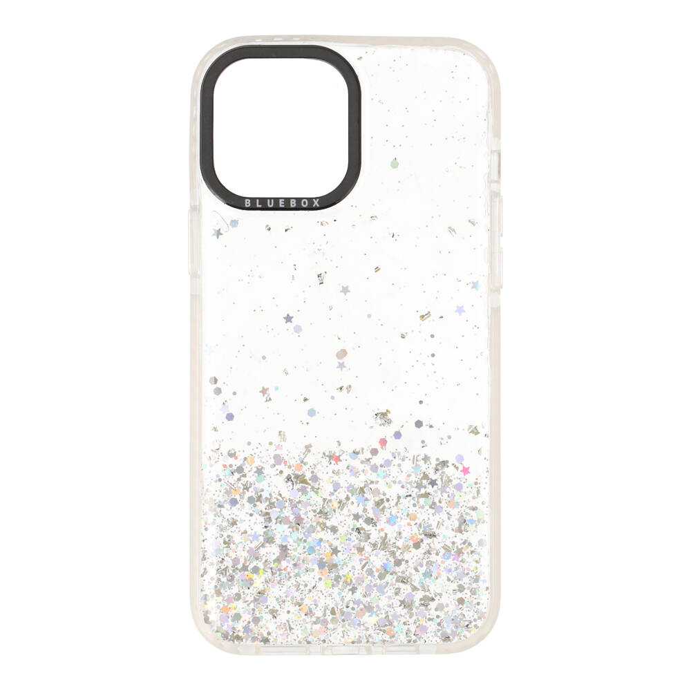 เคสไอโฟน Blue Box Casing for iPhone 13 Pro Max Clear Glitter with black ...