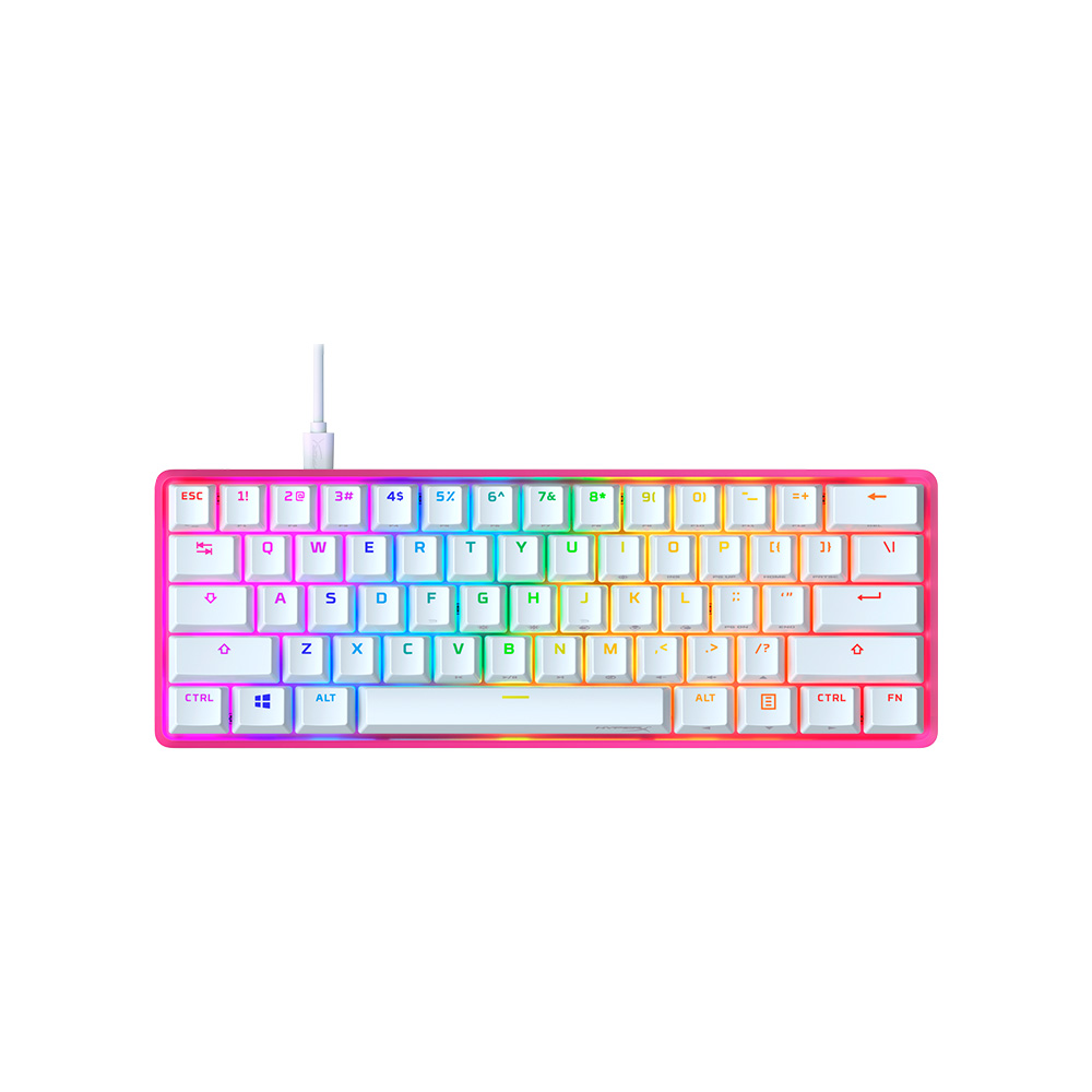 คีย์บอร์ดเกมมิ่ง Hyper X Gaming Keyboard Alloy Origins 60 Pink Red ...