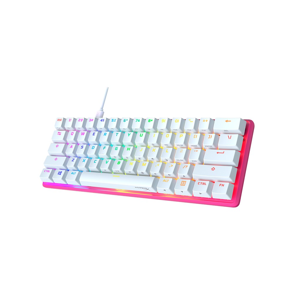 คีย์บอร์ดเกมมิ่ง Hyper X Gaming Keyboard Alloy Origins 60 Pink Red ...