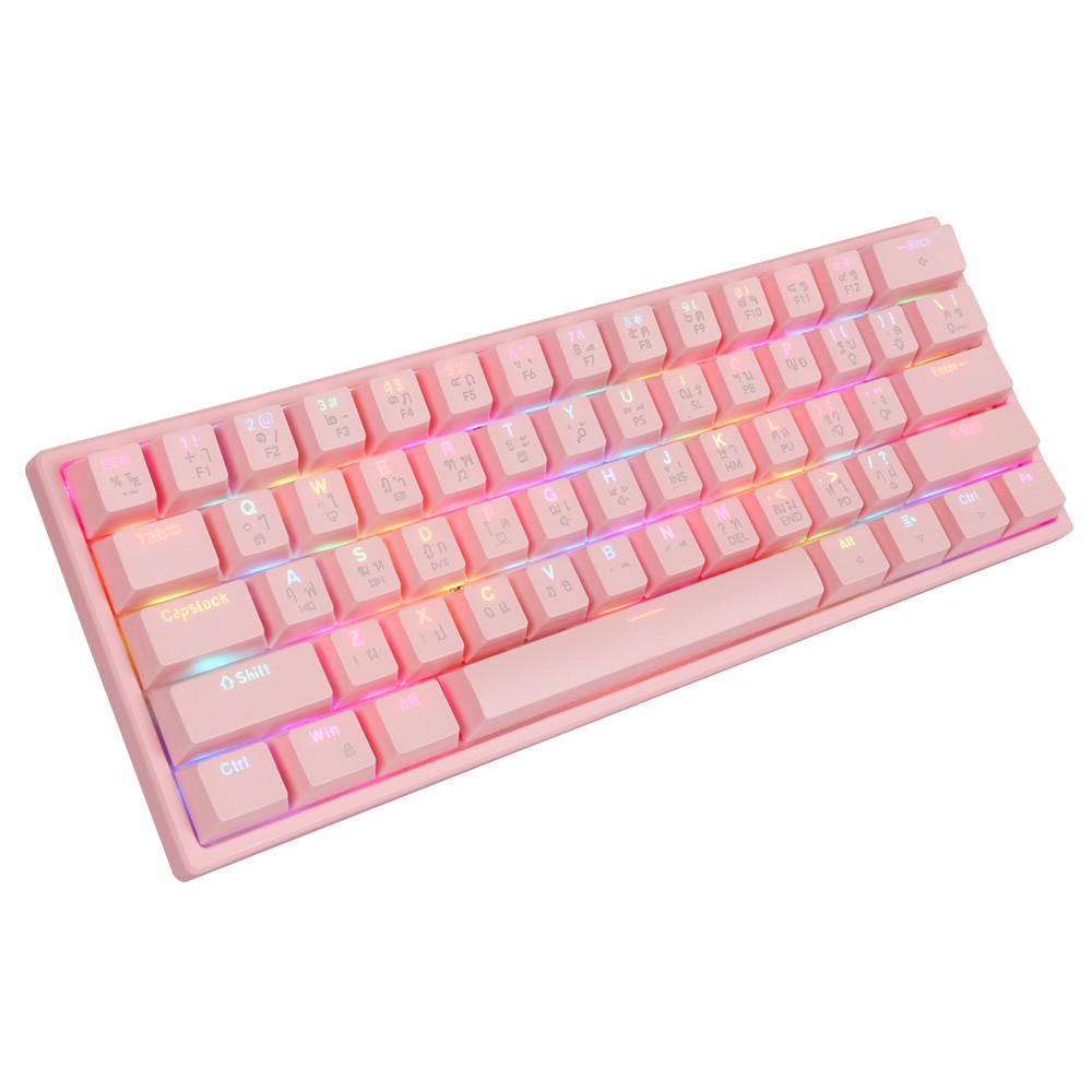 Tsunami Gaming Keyboard MK-61 Pro Sakura Pink Blue Switch