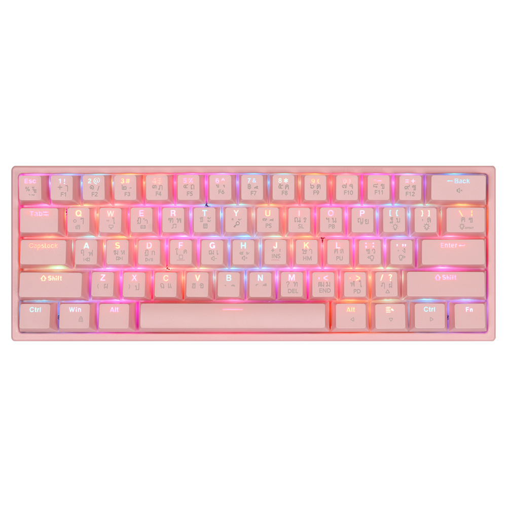 Tsunami Gaming Keyboard MK-61 Pro Sakura Pink Blue Switch